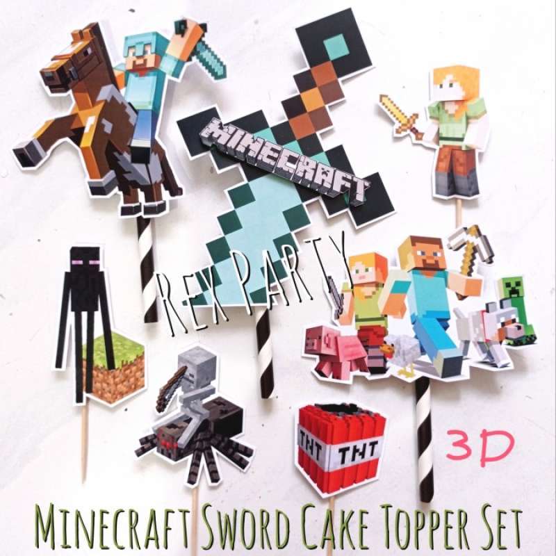 Promo Minecraft Sword 3d Cake Topper/cake Topper Minecraft Sword ...