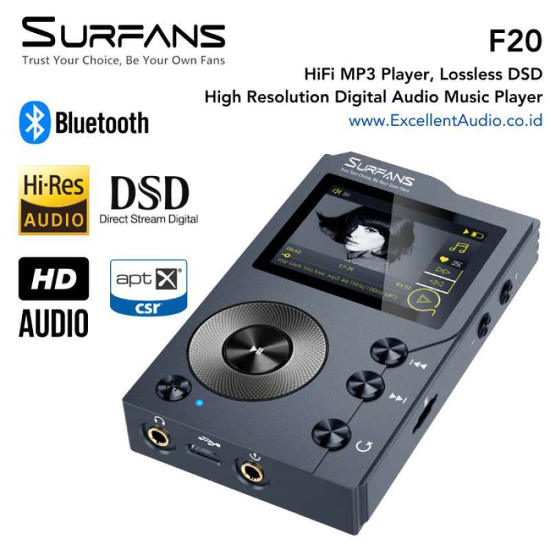 Jual Surfans F20 Hifi Lossless Dsd Hi-res Digital Audio Music Mp3 Player Di Seller Owl Store ...