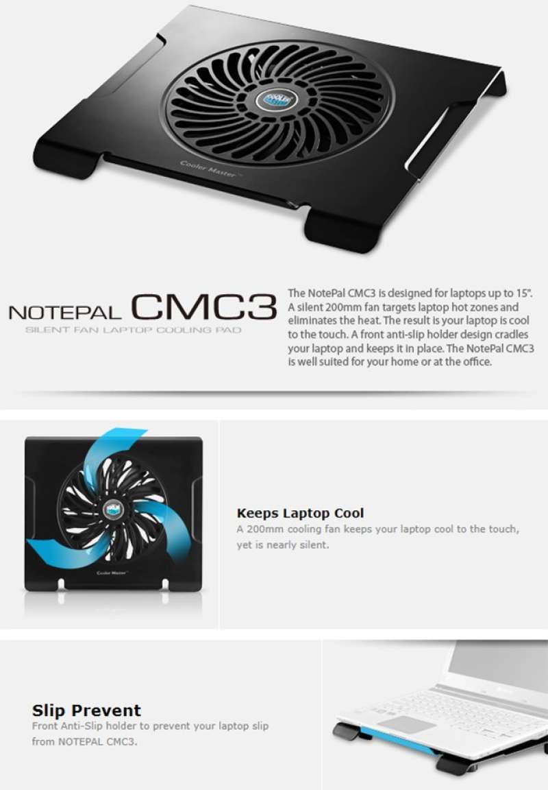 Promo 100% Produk Ori Cooler Master Notepal Cmc3 Notebook Cooler Fan ...