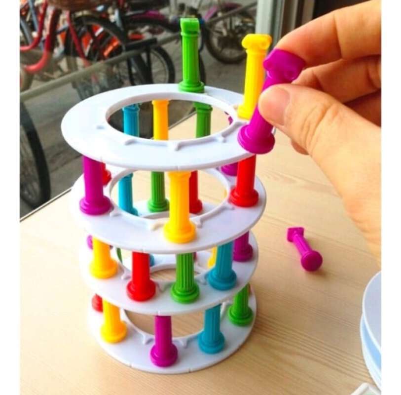 Jual Mainan Family Game Edukasi Tower Susun Collapse Game 60pilar Yg7 ...