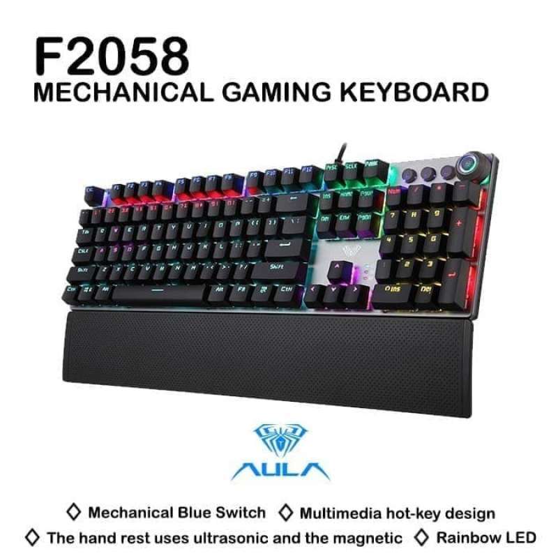 Promo 100% Produk Ori Keyboard Gaming Multimedia Mechanical Aula F2058 ...