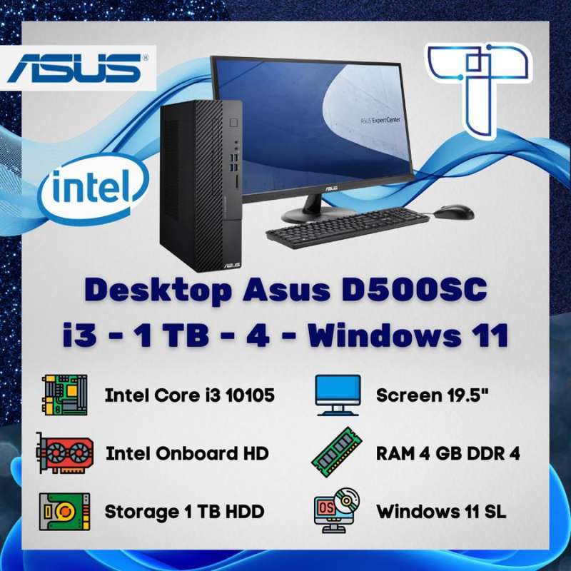 Jual Asus D500sc Desktop Pc- I3 - 1 Tb - 4 Gb - Windows 11 - 4gb - 1tb ...