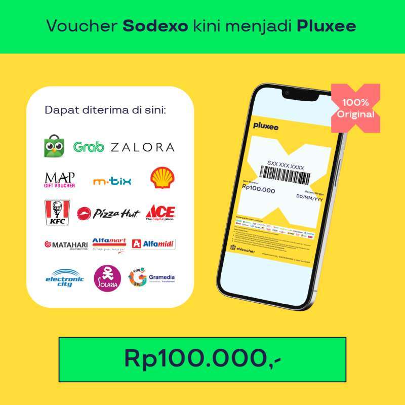 Jual Voucher Sodexo Epass Nominal Rp 100.000 Di Seller Sodexo - Pluxee ...