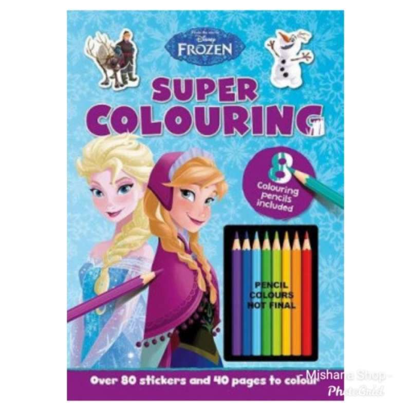 Jual Buku Mewarnai Disney Frozen Super Coloring Activity Book Di Seller ...