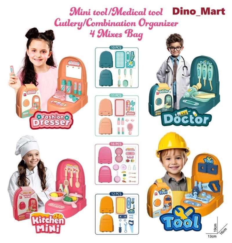 Promo Mainan Tas Anak Peran Fashion Dresser - Doctor - Kitchen Mini ...