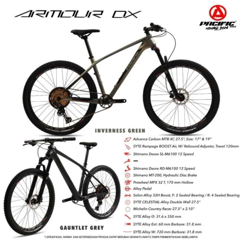 Promo Sepeda Gunung / Mtb Pacific Armour Dx Carbon 27,5 Diskon 33% Di ...