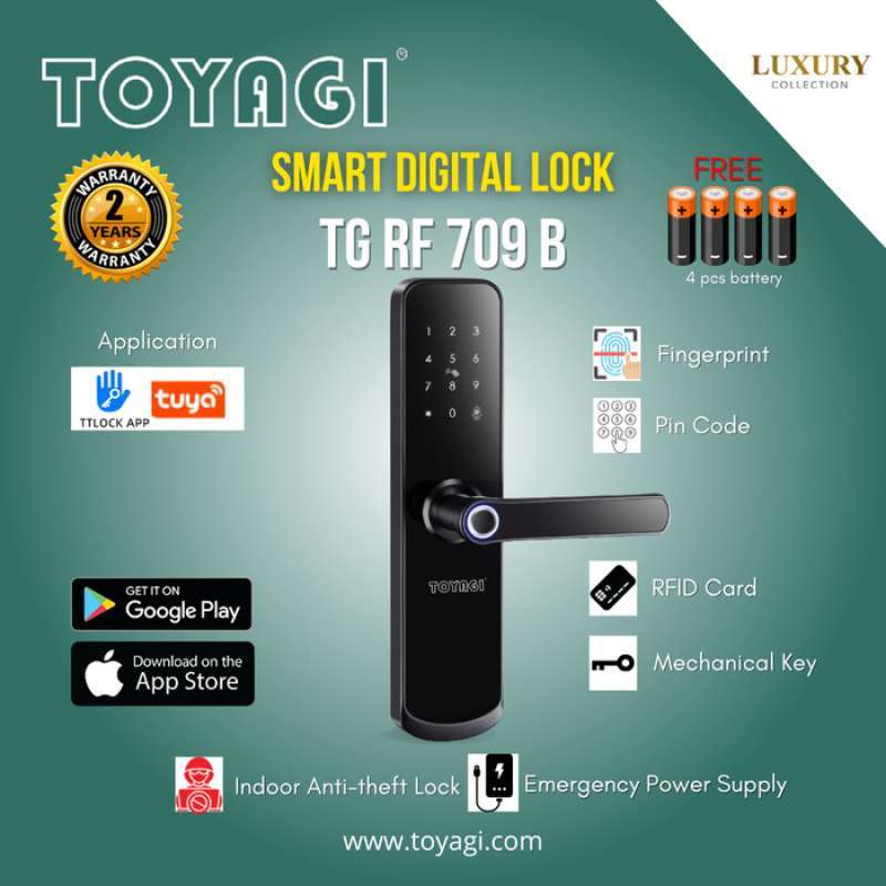 Promo Toyagi Luxury Smart Digital Lock/ Kunci Pintar Tg Rf 709 B Diskon ...