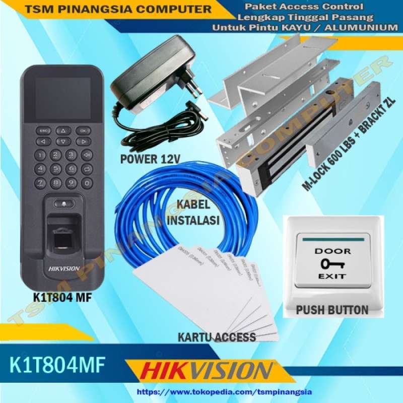 Promo Access Control Fingerprint Hikvision K1t 804bmf Access Door Pintu ...