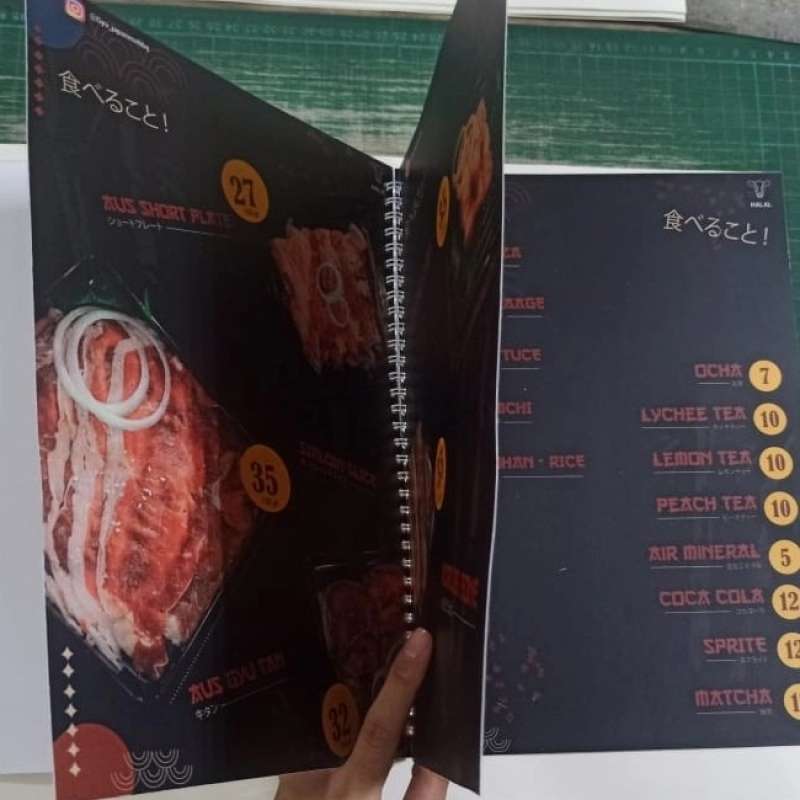 Jual Cetak Buku Menu A4 - Full Print + Laminating - 6 Hal Di Seller ...