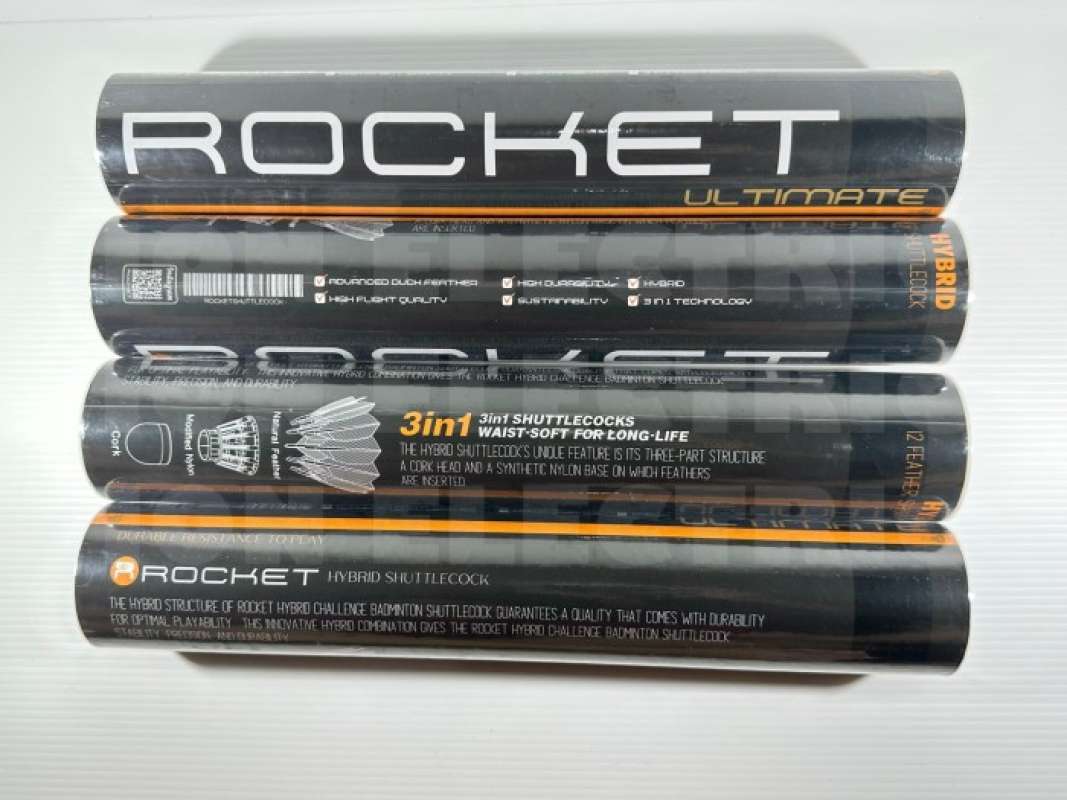Jual Shuttlecock Bulu Kok Badminton Bulutangkis 3in1 Rocket Ultimate 1 ...