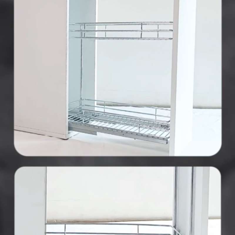 Promo Rak Piring Stainless Kitchen Set Kabinet 40 2 Susun Lemari Tarik ...