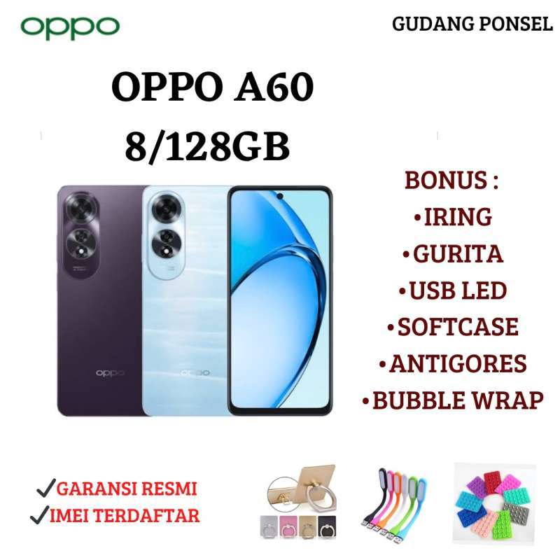 Promo OPPO A60 8/128gb Garansi Resmi New Bonus - Purple Diskon 22% Di Seller Gudang Ponsell ...