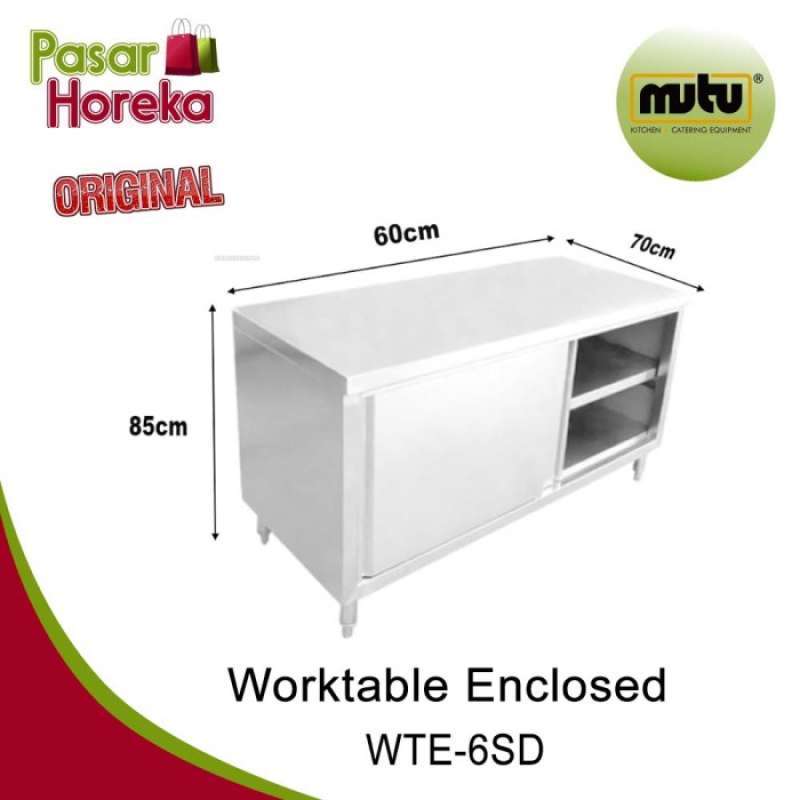 Promo Meja Cabinet Stainless / Meja Kerja / Worktable Enclosed Wte-6sd ...