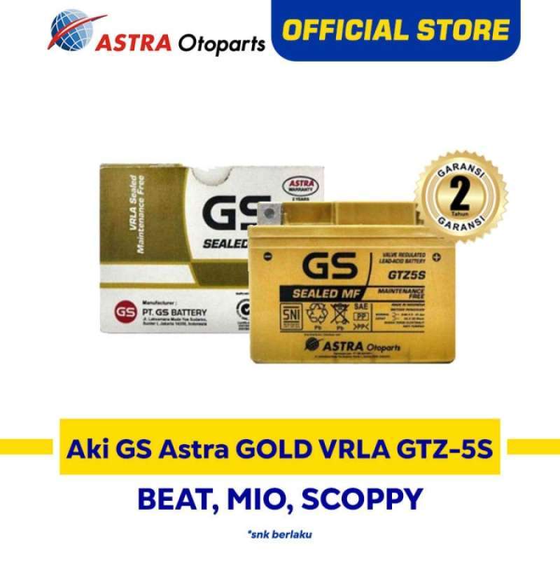 Promo Voucher Aki Gs Astra Gold Vrla Gtz-5s (u/ Motor Beat, Mio, Scoppy) Diskon 13% Di Seller ...