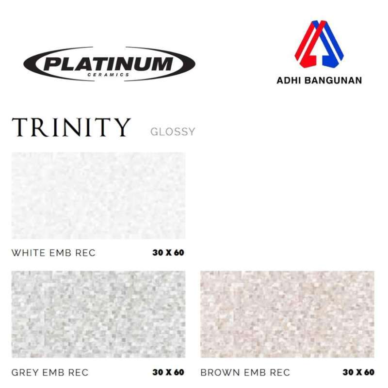 Jual Platinum Keramik 30x60 - Trinity Series - White Emb Rec Di Seller Adhi Bangunan Ol ...