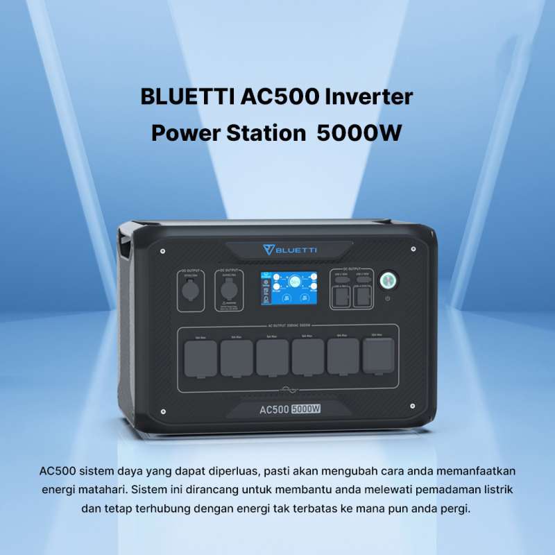 Jual Paket Hemat Bluetti Ac500 Inverter Power Station 5000w + Bluetti ... Jual Paket Hemat Bluetti Ac500 Inverter Power Station 5000w + Bluetti ...
