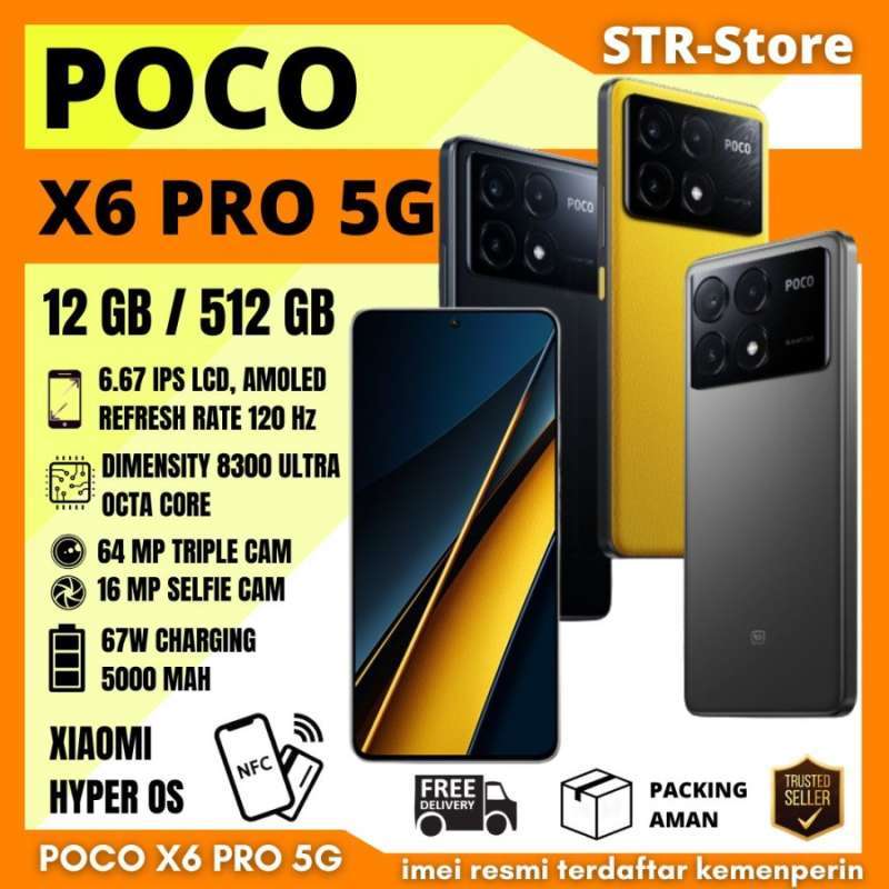 Promo Poco X6 Pro 5g 12/512 Gb Resmi Indonesia X6 Pro 12/512 Gb Nfc Poco X6 Diskon 6% Di Seller ...