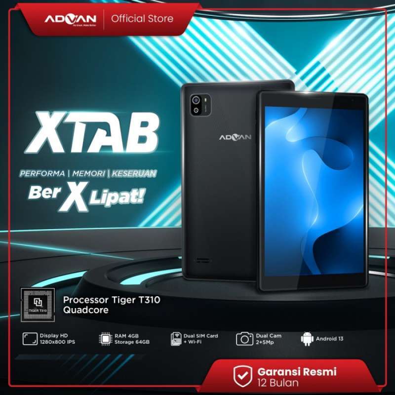 Jual Advan Xtab 4/64gb 8 Inci Quadcore T310 Tablet Android 13 Di Seller ...