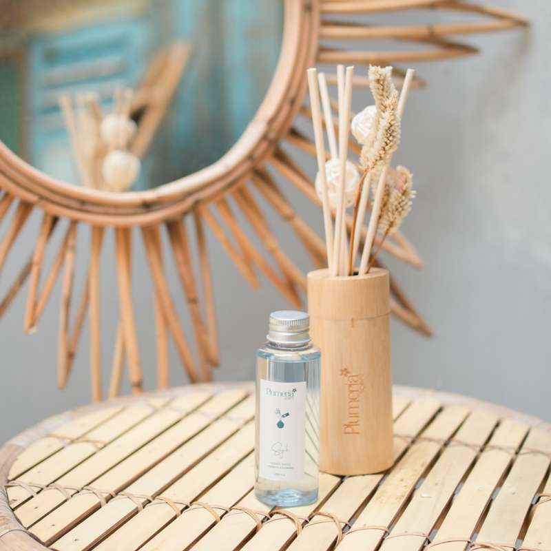 Jual Plumeria Scent Bamboo Reed Diffuser - Sejuk (peppermint & Eucalyptus) - Pengharum Ruangan ...