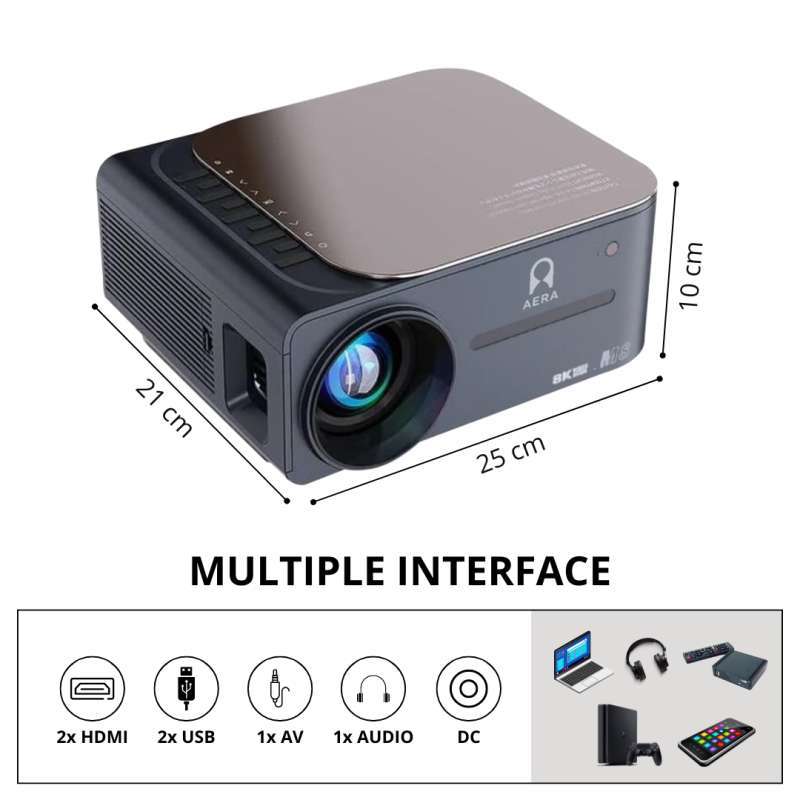 Jual Aera Smart Proyektor Erm8 4000 Lumens | Proyektor Android Wifi ...