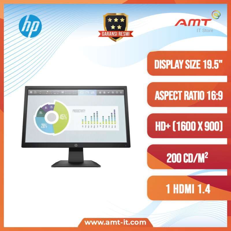 Promo Hp Monitor P204v 19.5 Inch Hd+ Diskon 34% Di Seller Amt It ...