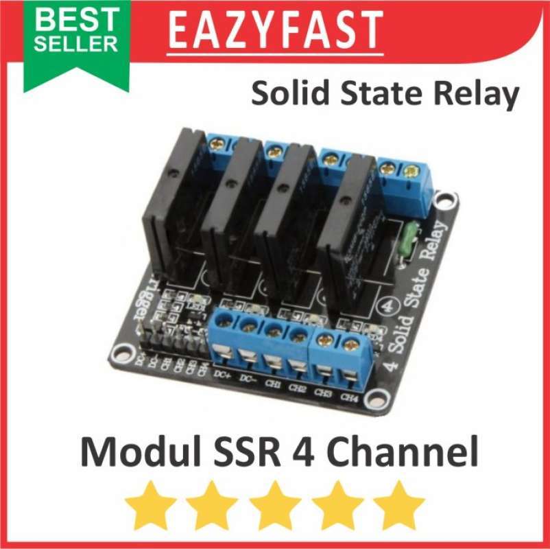 Jual Modul Solid State Relay Ssr 4ch 4 Ch Chanel Channel 5 V Volt 5v Dc ...