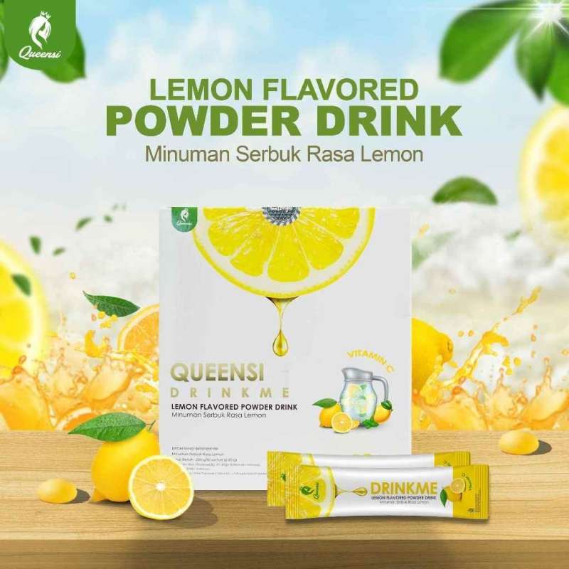 Promo Queensi Drinkme Lemon Flavored Powder Drink Minuman Serbuk Rasa ...