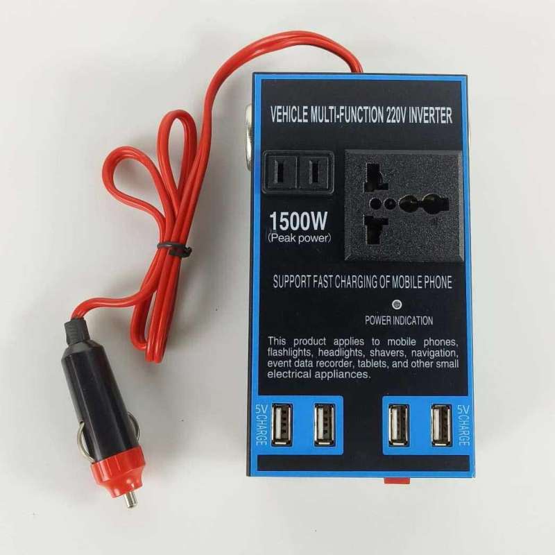 Jual Pengwei Car Power Inverter Dc 12v/24v To Ac 220v 1500w 4 Usb Port ...