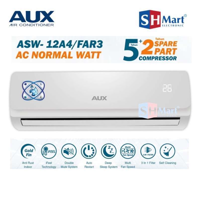 Jual Ac Split Aux 1,5 Pk Standart Asw-12a4-far3 Freon R32 (medan) Di Seller Shmart Electronic ...