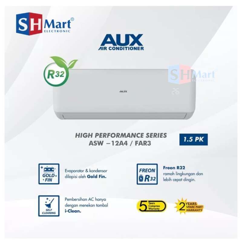 Jual Ac Split Aux 1,5 Pk Standart Asw-12a4-far3 Freon R32 (medan) Di Seller Shmart Electronic ...