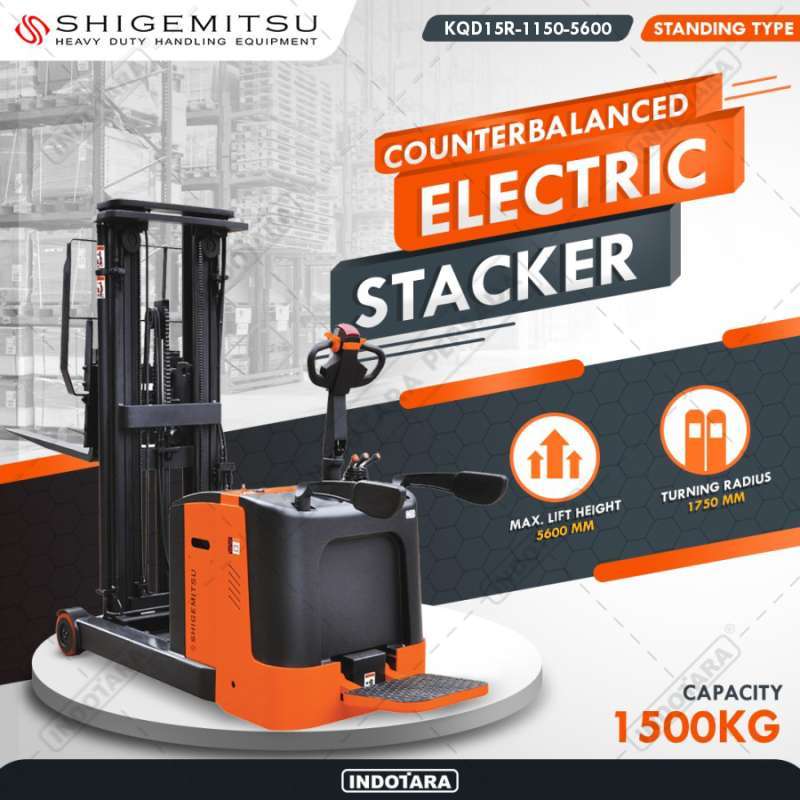 Jual Shigemitsu Counterbalance Electric Reach Stacker 1.5t Kqd15r-1150 ...