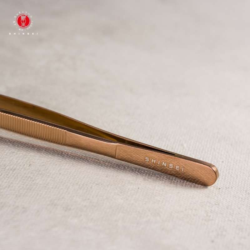 Jual Pinset Makanan Chef Shinsei Curved Offset Tweezer 21cm Copper Di ...