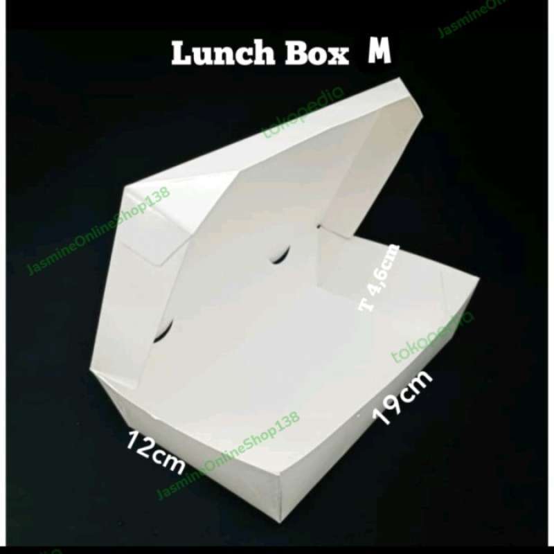 Jual Paper Box Lunch Ukuran M / Paper Box Kertas / Paper Take Away Size ...