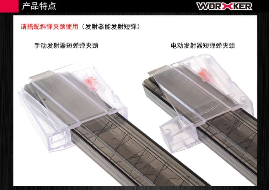 Promo Nerf Worker Mod Talon Short Dart Slanted/angled Mag 18 Darts ...