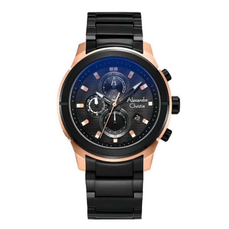 Jual Jam Tangan Alexandre Christie Pria 100% Original Black Stainless ...