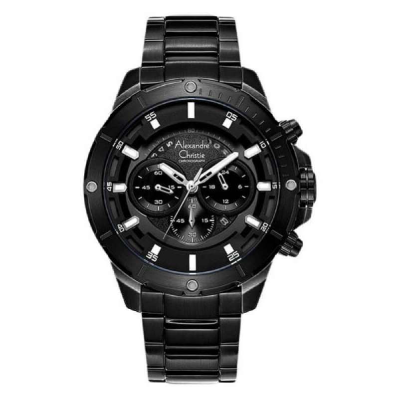 Jual Jam Tangan Alexandre Christie Chronograph Pria 100% Original Black ...