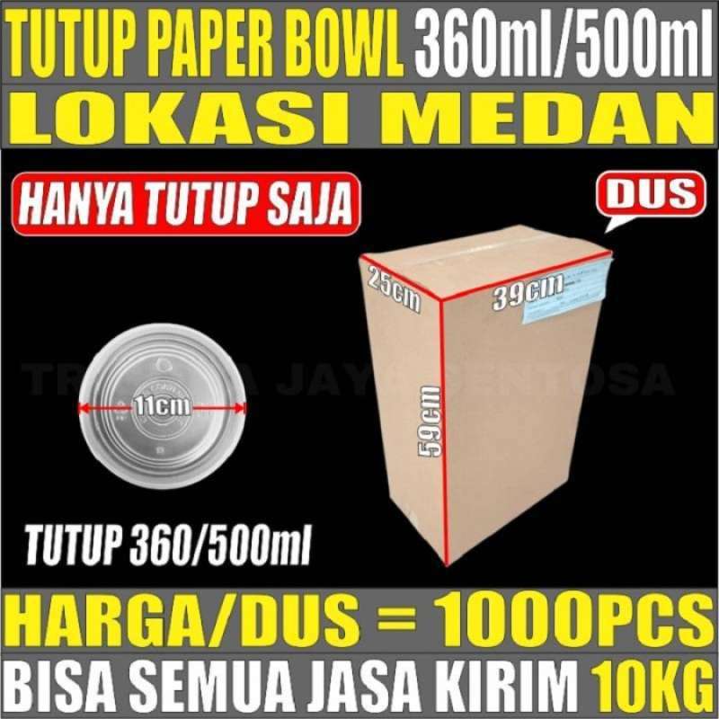 Jual Tutup Paper Bowl 360ml 500ml 650ml 800ml / Inner Tray Sekat Bowl 650ml 800ml Hanya Tutup ...