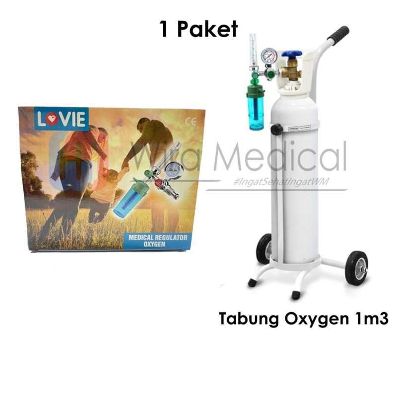 Jual Tabung Oksigen Paket Lengkap 1m3 Dan Isi Full Bonus Selang Nasal Di Seller Wira Medical ...