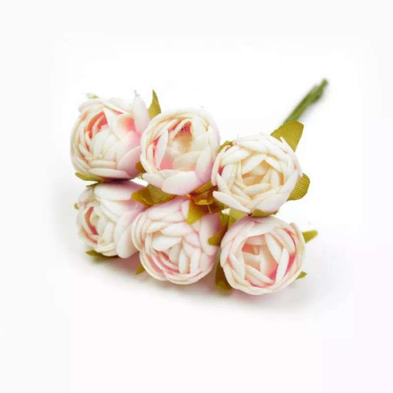 Jual (6 Batang) Bunga Buatan Tea Rose Bud Tanaman Artificial Wedding ...