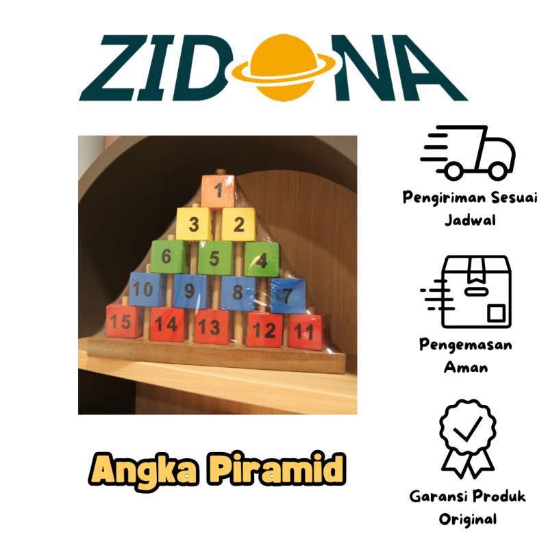 Jual Balok Angka Piramid - Mainan Edukasi Anak - Belajar Mengenal Angka ...