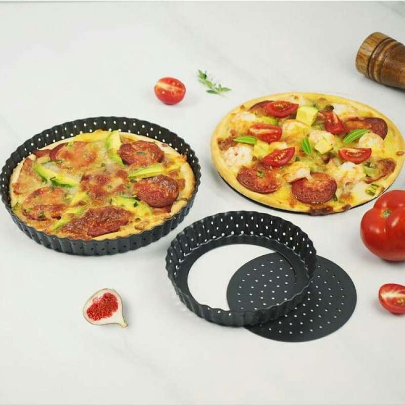 Jual Perforated Pizza Pan With Removable Bottom/ Loyang Pie - 6inch ...