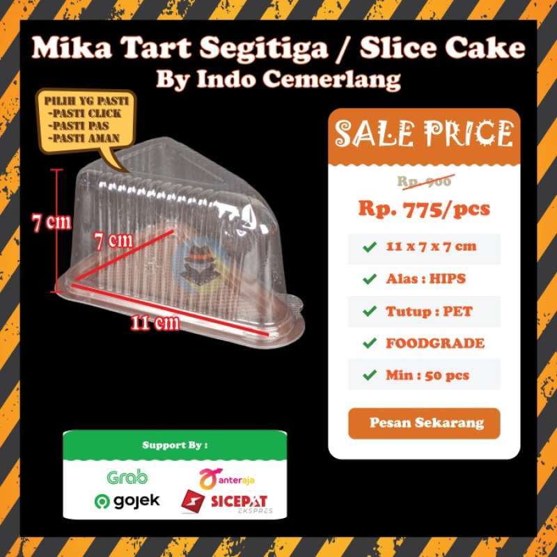 Jual Mika Cake Segitiga | Tart Slice Segitiga | Kue Potong Segitiga ...