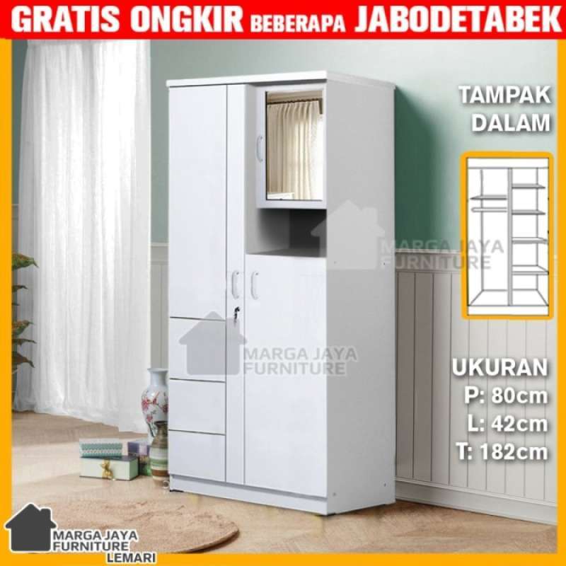 Promo Lemari Pakaian 3 Pintu (+ Kaca & Kursi) By Lunar - Lpt 311 Diskon ...