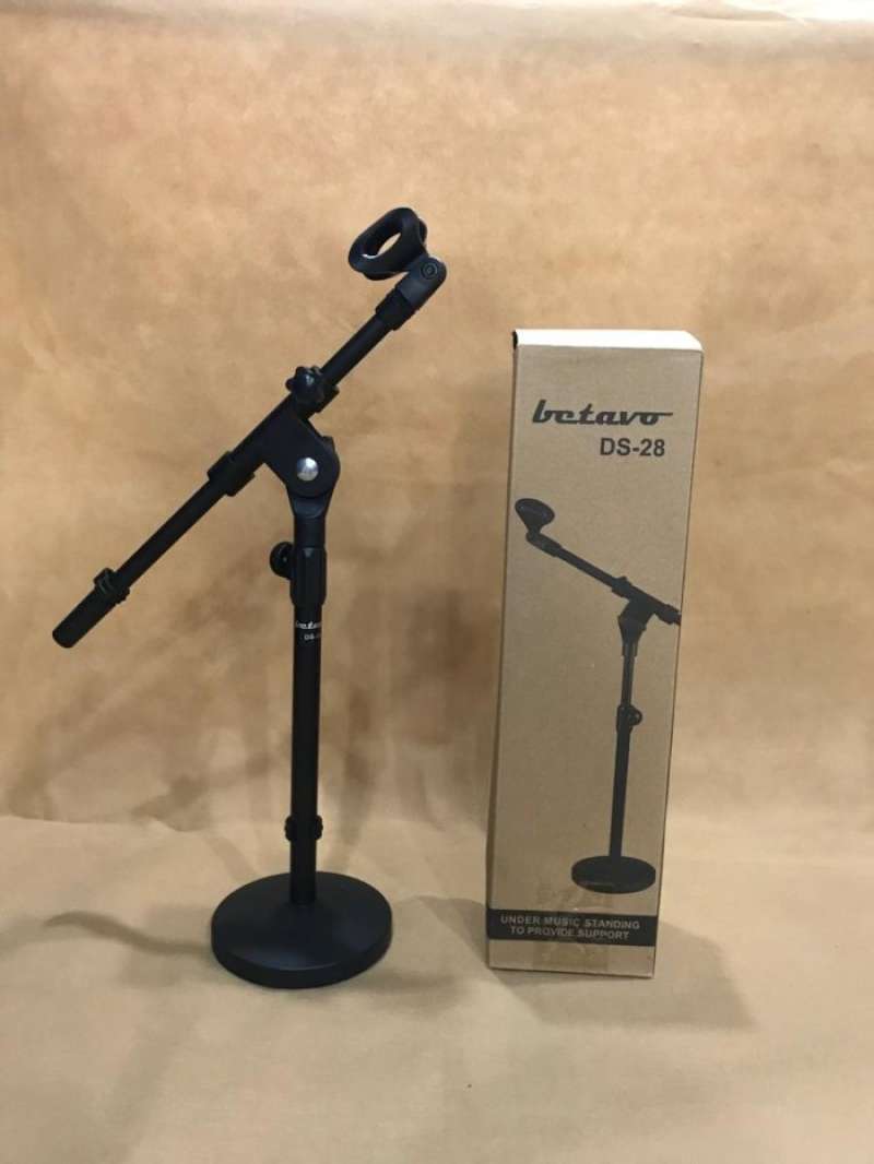 Promo Stand Microphone Meja Kaki Bulat Besi Standing Table Mic Podium ...