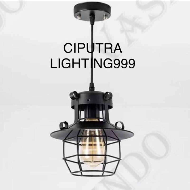 Promo Lampu Gantung Hias Industrial 1 Lampu Cafe Dan Meja Makan Diskon ...