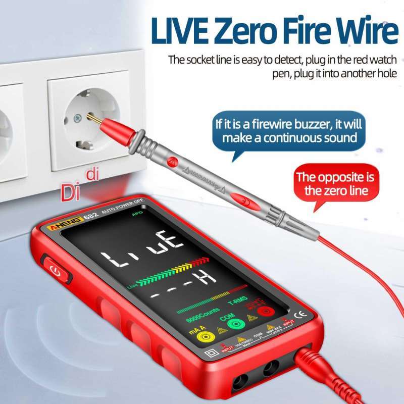 Jual Digital Multimeter Large Lcd Screen 6000 Count 2800mah 682 Tespen ...