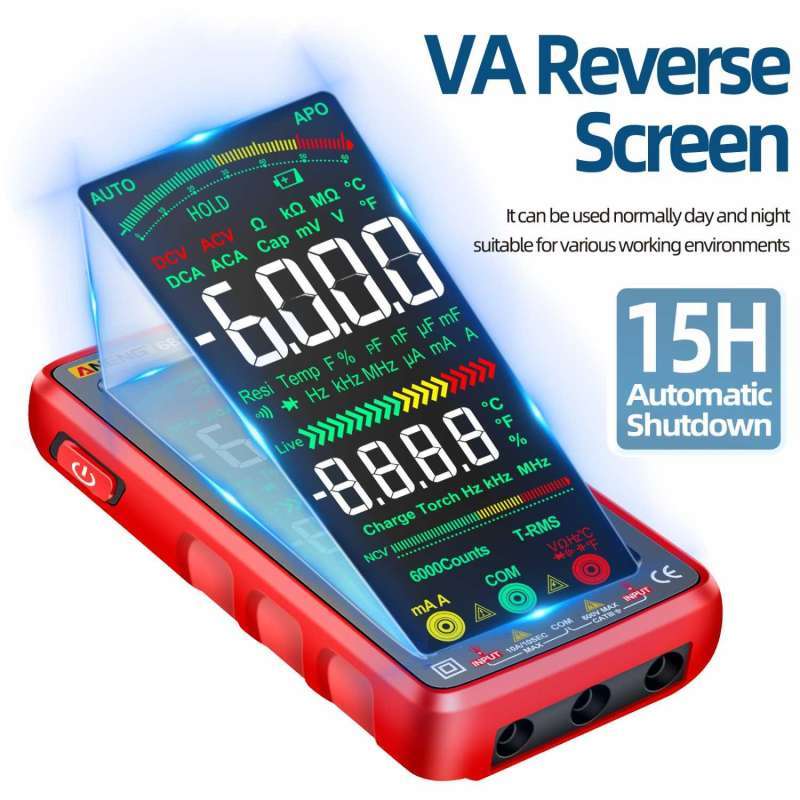 Jual Digital Multimeter Large Lcd Screen 6000 Count 2800mah 682 Tespen ...