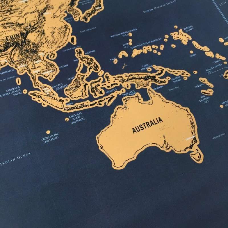 Promo 100% Produk Ori Wallpaper Poster Peta Dunia World Map Hiasan ...