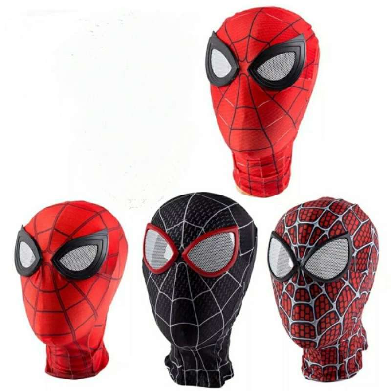 Jual New Mask Spiderman Topeng Spiderman Baru Bahan Kain Di Seller ...