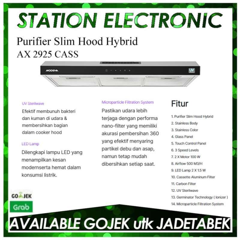 Jual Modena Cookerhood 90cm - Ax 2925 Cass / Ax-2925-cass / Ax 2925cass ...
